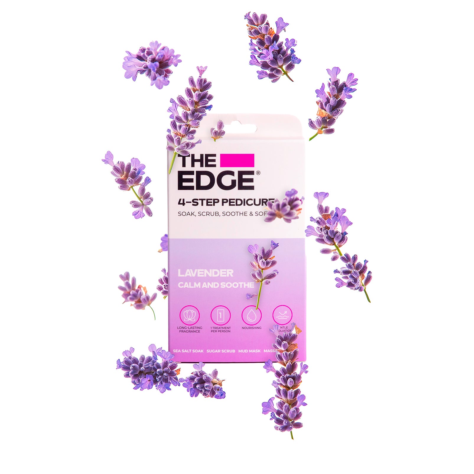 Lavender Pedicure | 4 Step Pedicure Kit | The Edge Nails